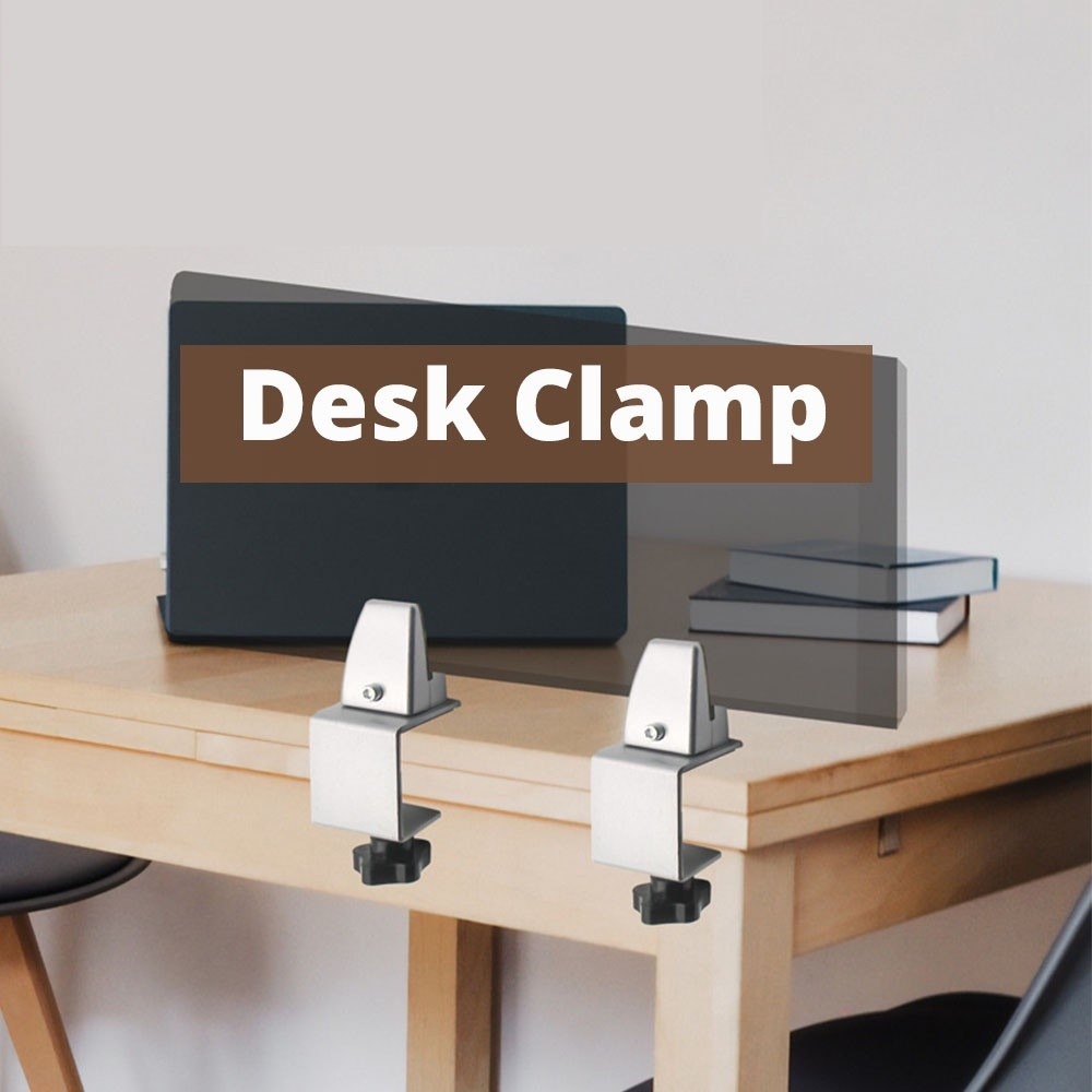 Desk Clamp Clip Screen Divider Acrylic Desk Office Divider Screen Clip ...