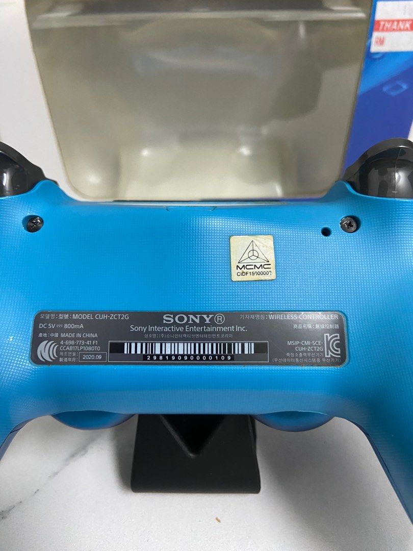 DS4 CRYSTAL BLUE V2 100% ORIGINAL (USED) WITH ORIGINAL BOX (CONTROLLER ...