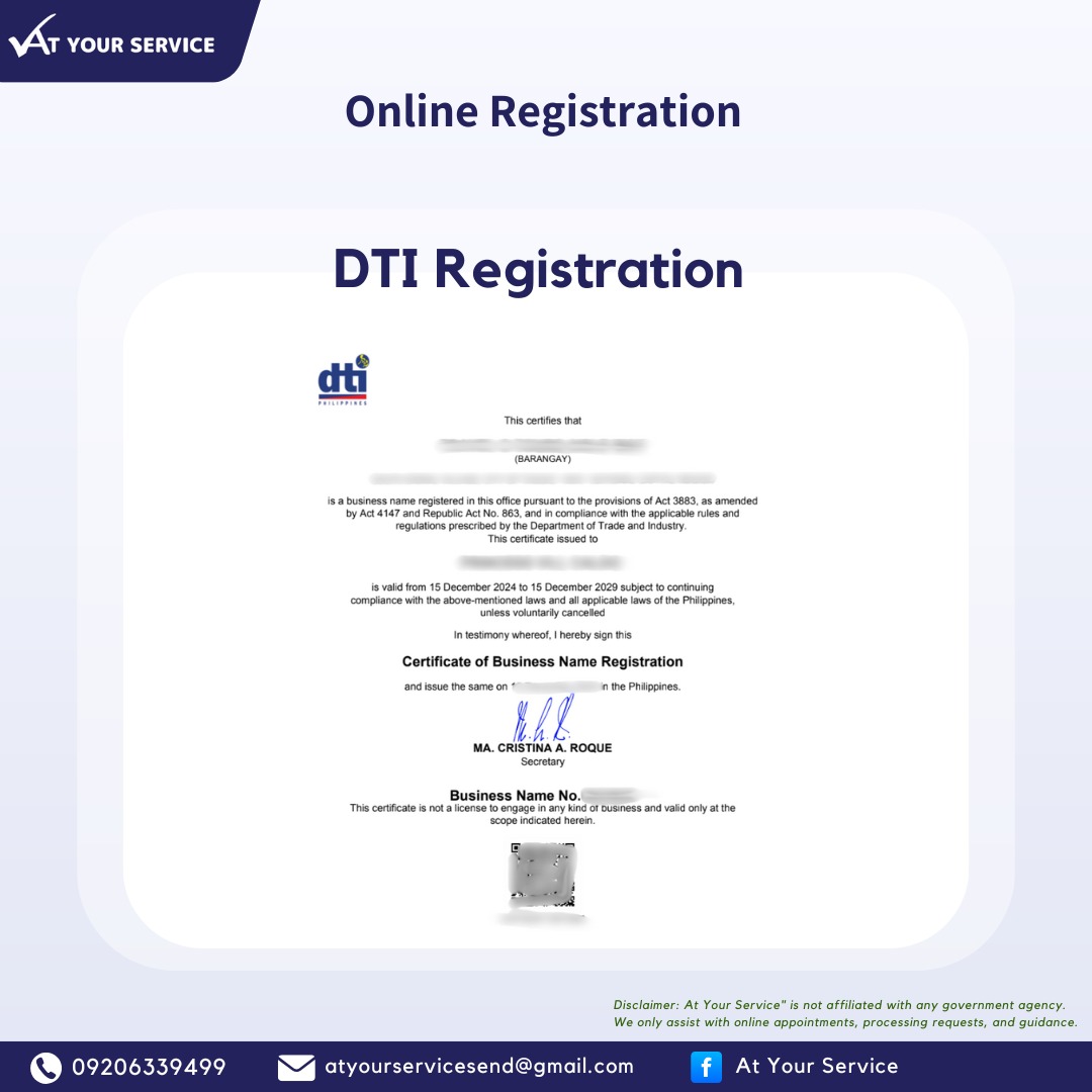 DTI Business name registration assistance, Everything Else, Others on ...