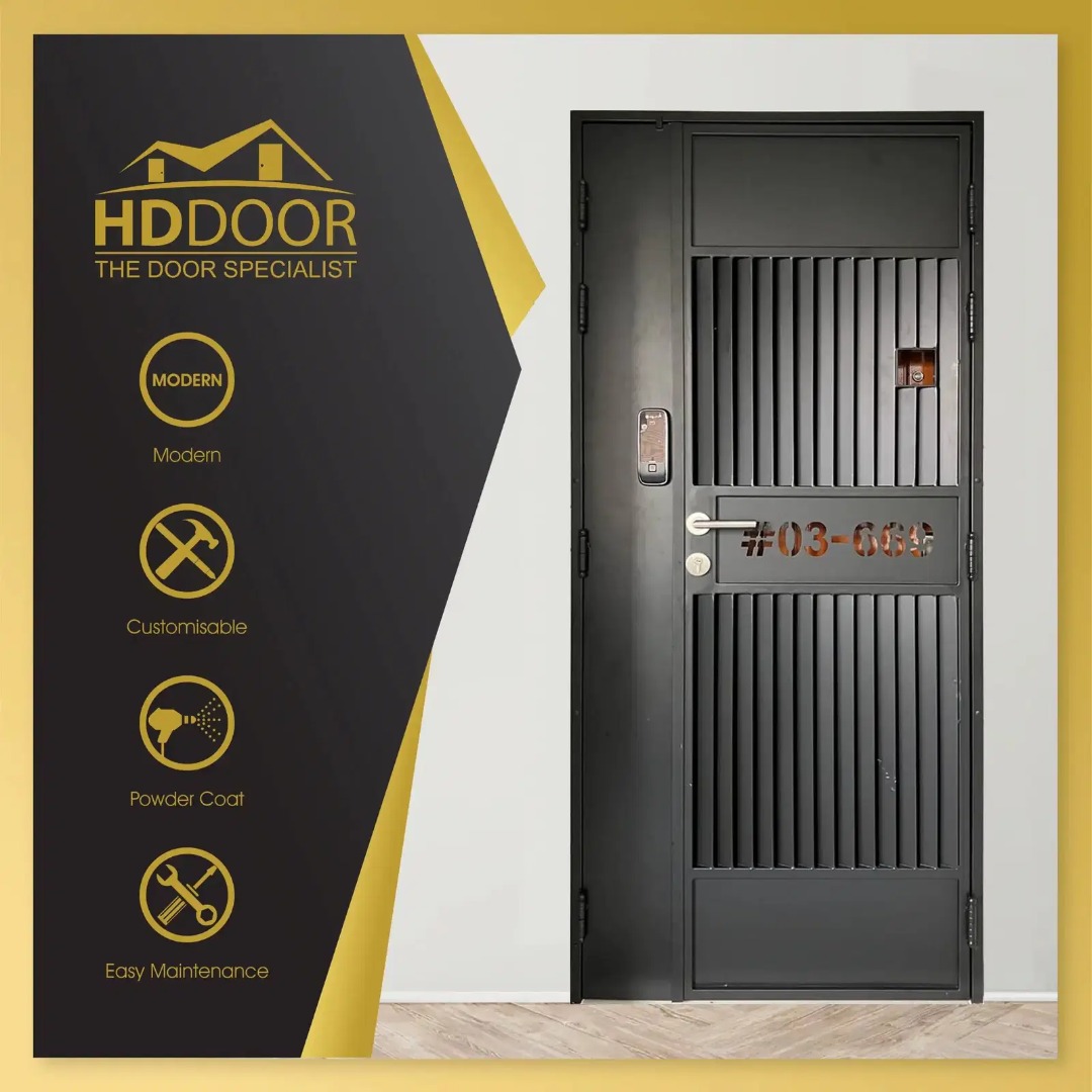 Durable Mild Steel Gate Privacy Gate with Unit Number, Furniture & Home ...