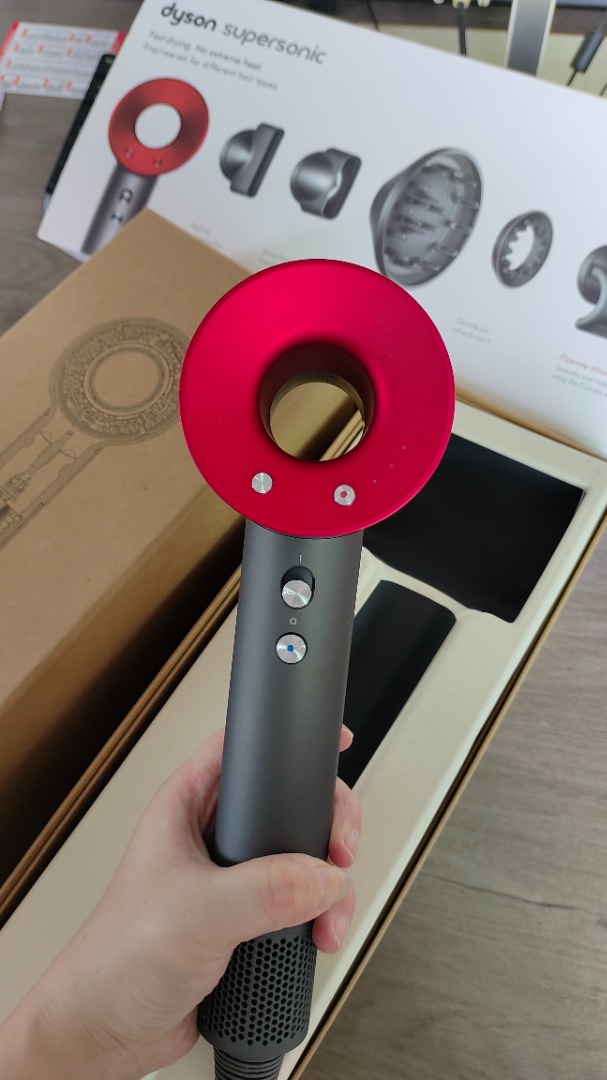 Dyson hair dryer HD08 red, Beauty & Personal Care, Hair on Carousell