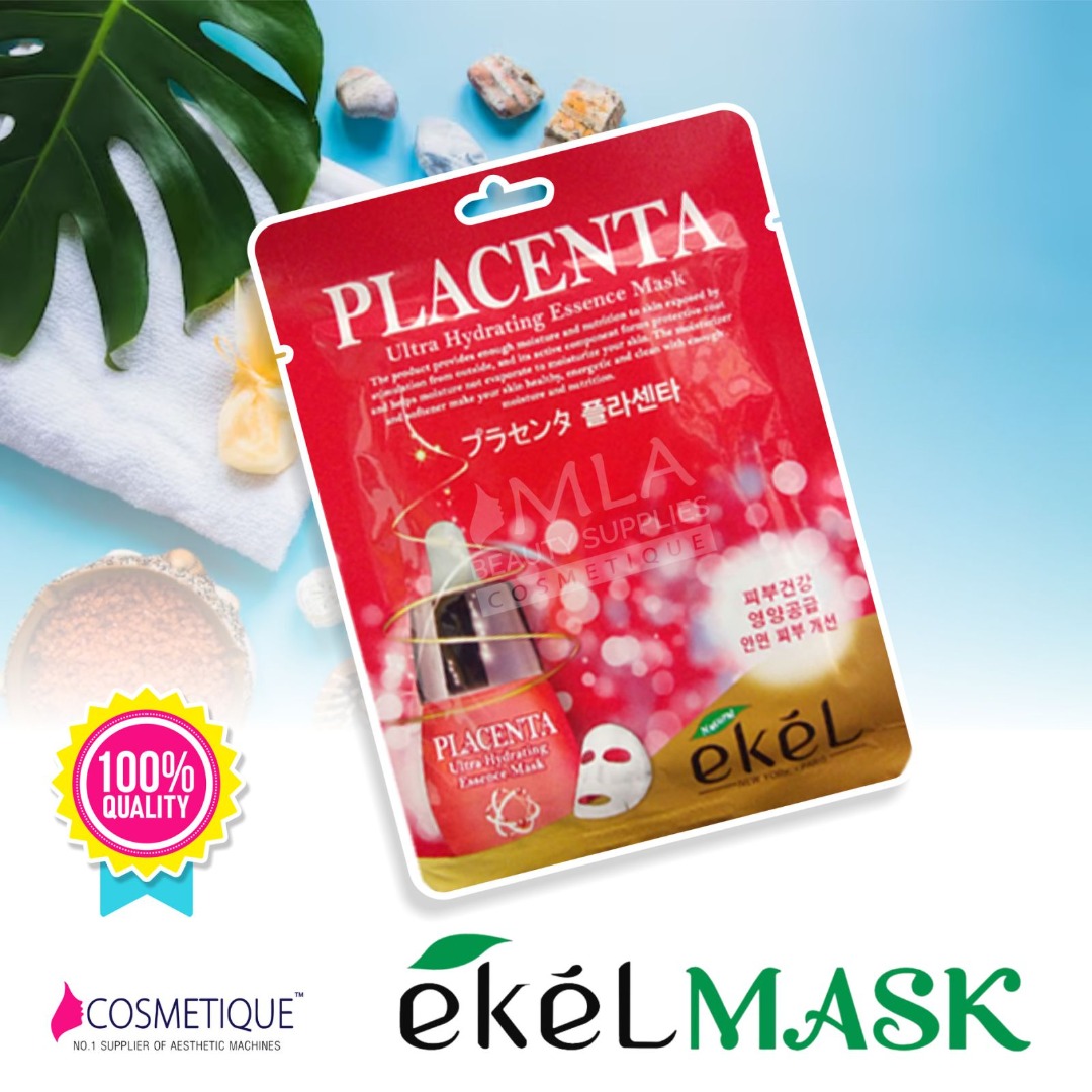 Ekel Placenta Facial Sheet Mask, Beauty & Personal Care, Face, Face ...