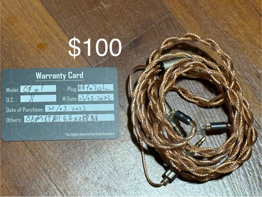 Flash Acoustics Cables FA, Audio, Portable Audio Accessories on Carousell