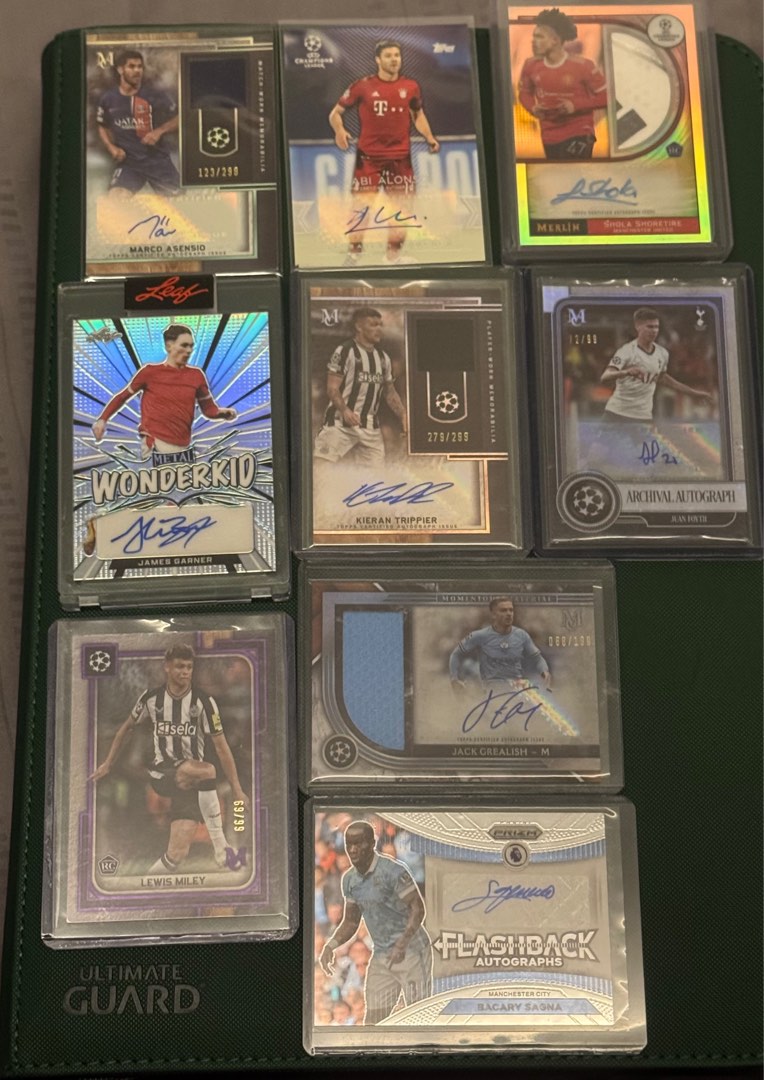 Football/soccer autographs cards (EPL, UCL,UEL) xabi alonso, grealish ...