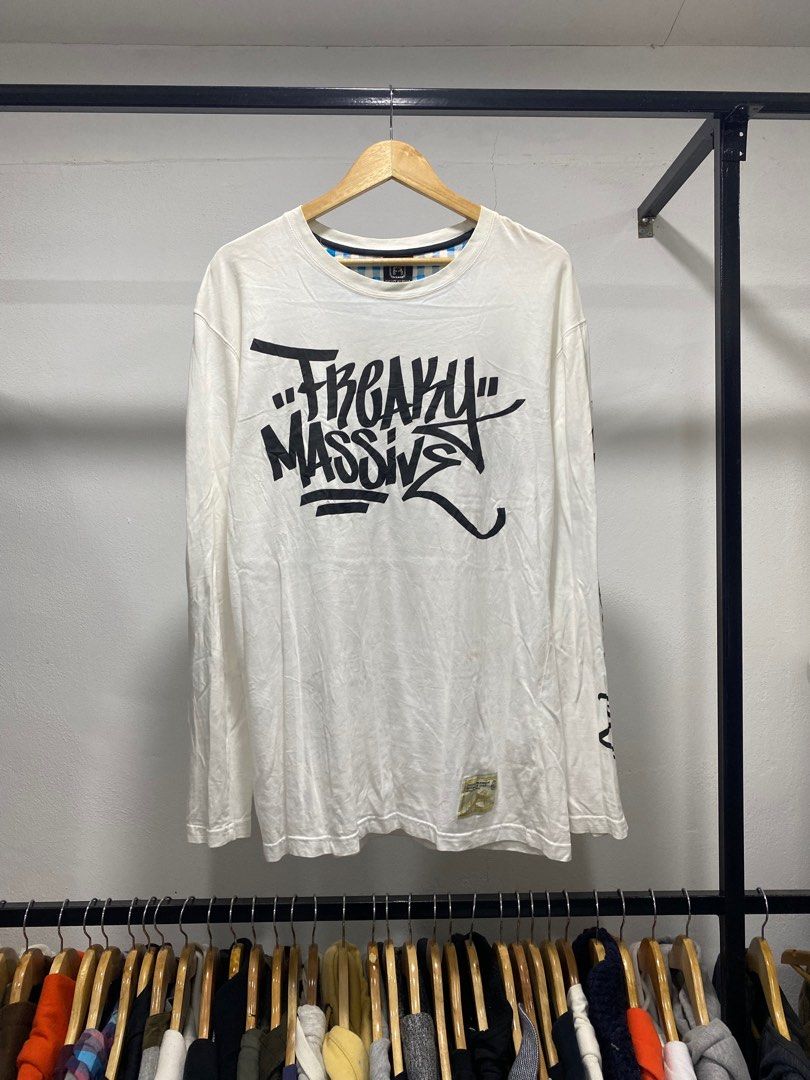 FREAKY Y2K POEM PUNK GRUNGE GRAFFITI LS SPELLOUT STUSSY, Men's Fashion ...