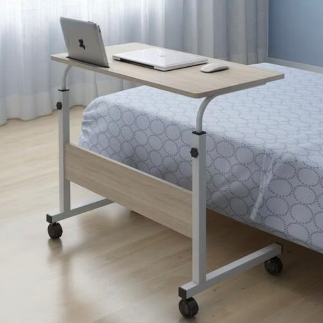 [FREE DELIVERY] Height Adjustable Side Table | Movable Overbed Laptop ...