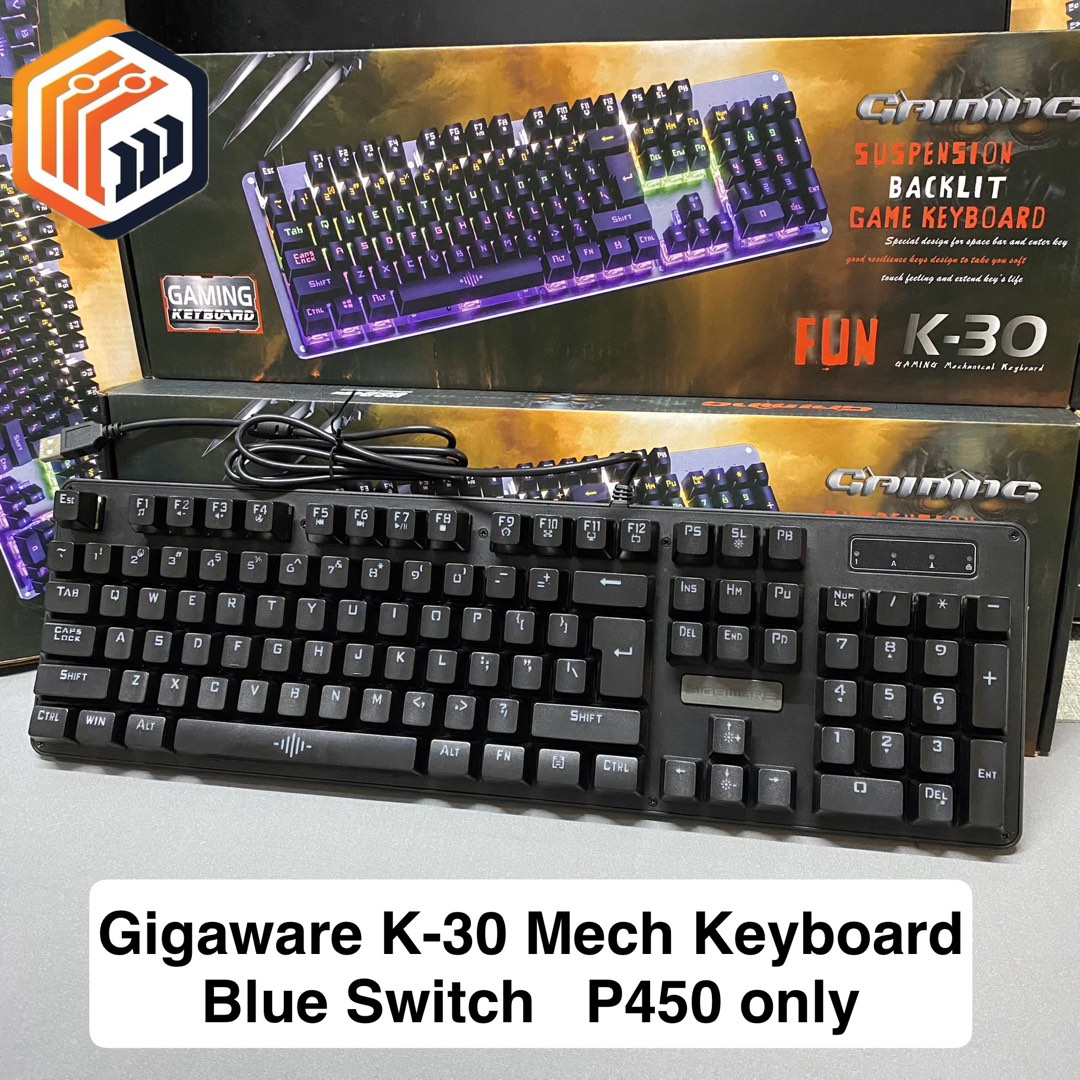 Gigaware K-30 Mechanical Keyboard Blue switch, Computers & Tech, Parts & Accessories, Computer ...