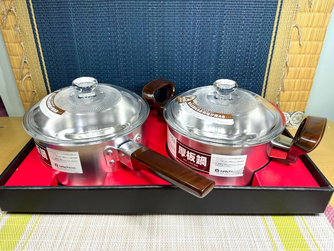 Hachiware aluminum pot with glass cover Made in Japan, Furniture & Home ...