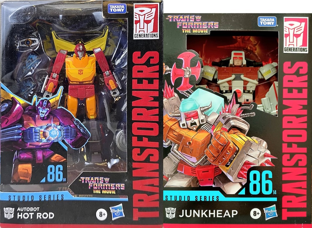 Hasbro Transformers Studio Series SS86 04 Voyager Hot Rod and SS86 14 ...
