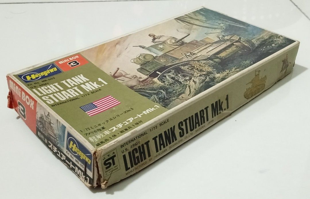 Hasegawa MB-003 1/72 Light Tank Stuart Mk.1 Model Kit mokit, Hobbies ...