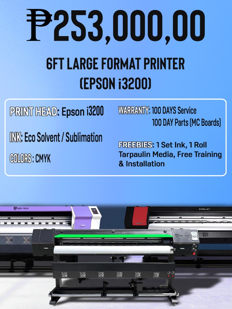 i3200 Large Format 6ft Printer, Computers & Tech, Printers, Scanners ...