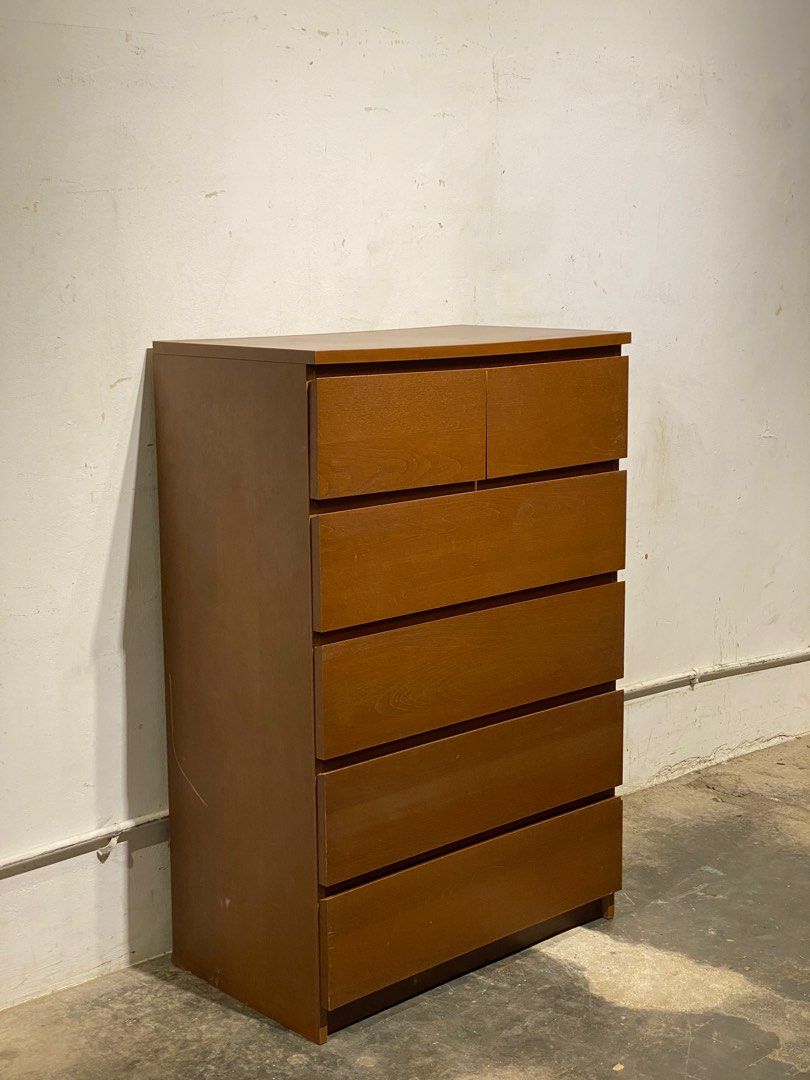 Ikea Malm Brown Chest Drawer, Furniture & Home Living, Furniture ...