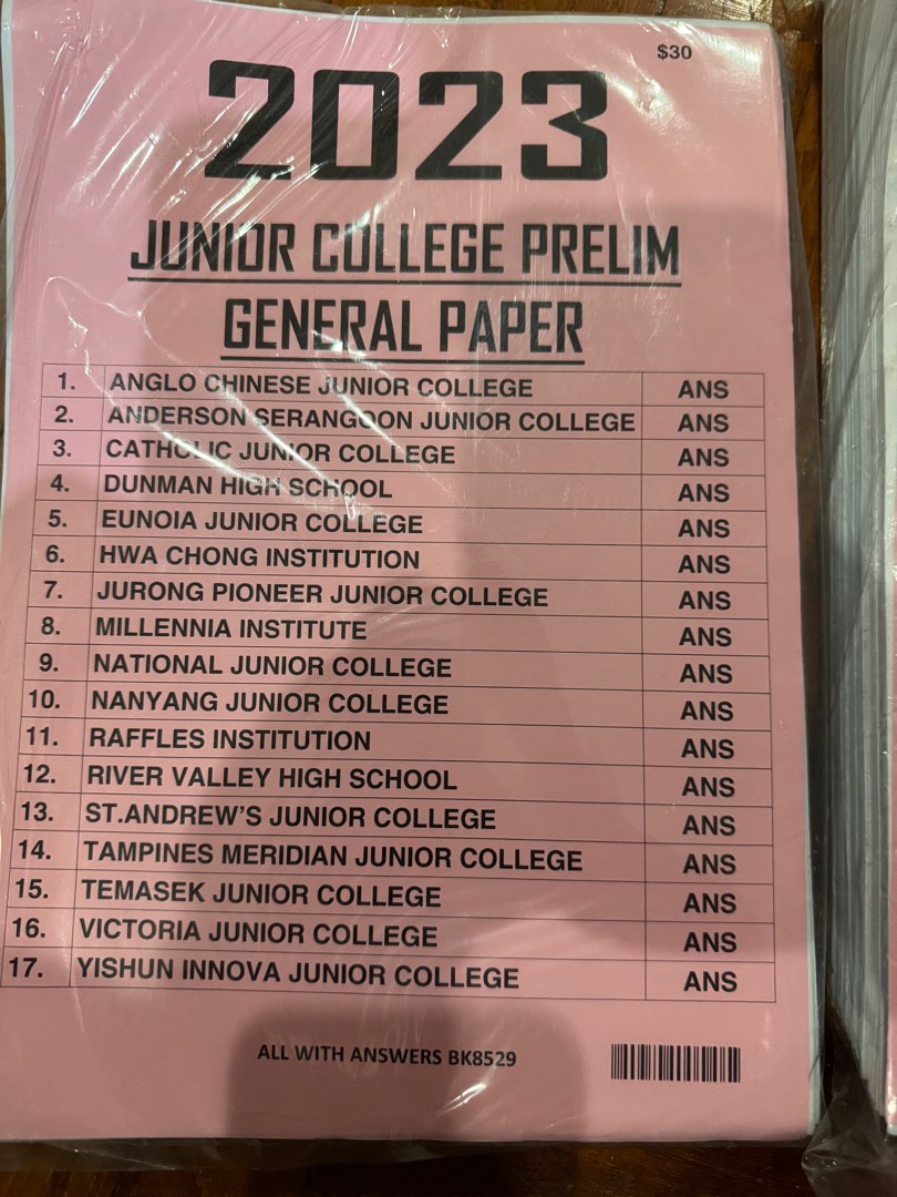 JC GP Math Chemistry Test Papers, Hobbies & Toys, Books & Magazines ...