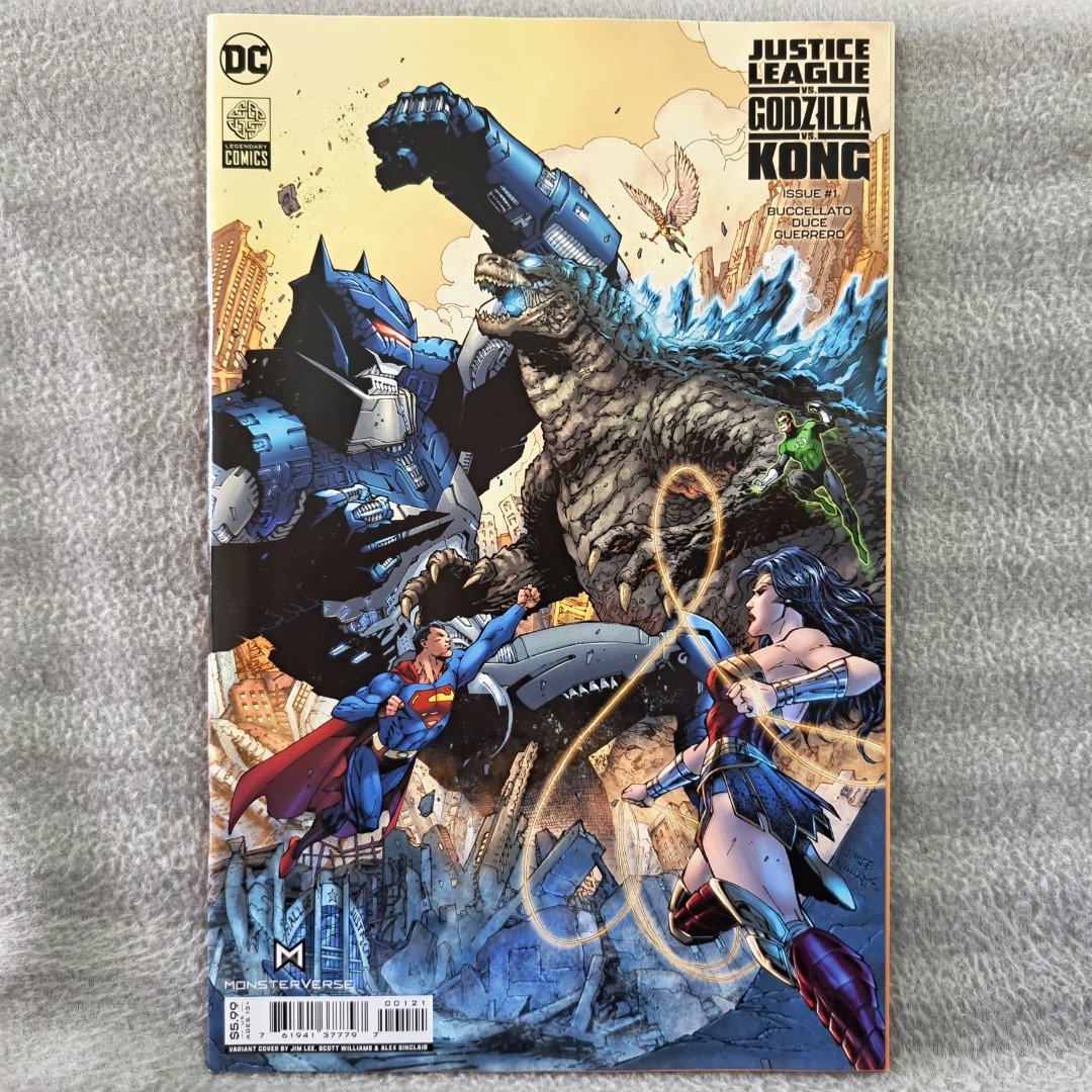 Justice League vs Godzilla vs Kong #1 JIM LEE Variant (DC Comics) Brian ...