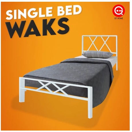 Katil Single/Single Bed Frame/Katil hostel/Metal Bed/Bed Base/Katil ...
