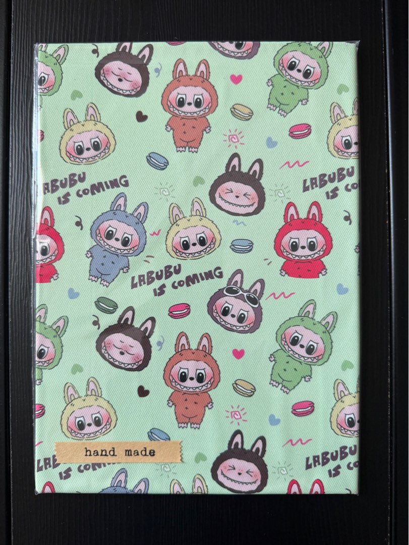 Labubu Notebook - Fabric cloth cover, Hobbies & Toys, Stationary ...
