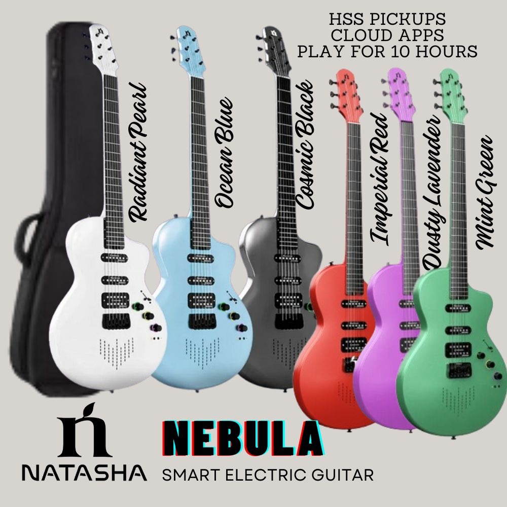 Natasha Nebula Smart Electric Guitar Carbon Fiber, Hobbies & Toys ...