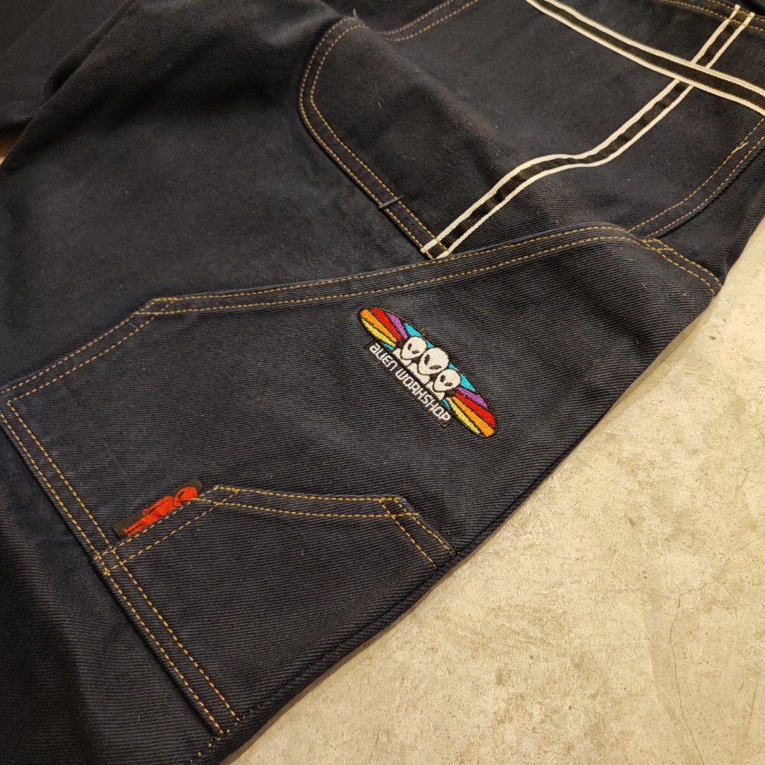 New Old Stock Alien Workshop Super Baggy/Wide legs Jeans, Men's Fashion ...