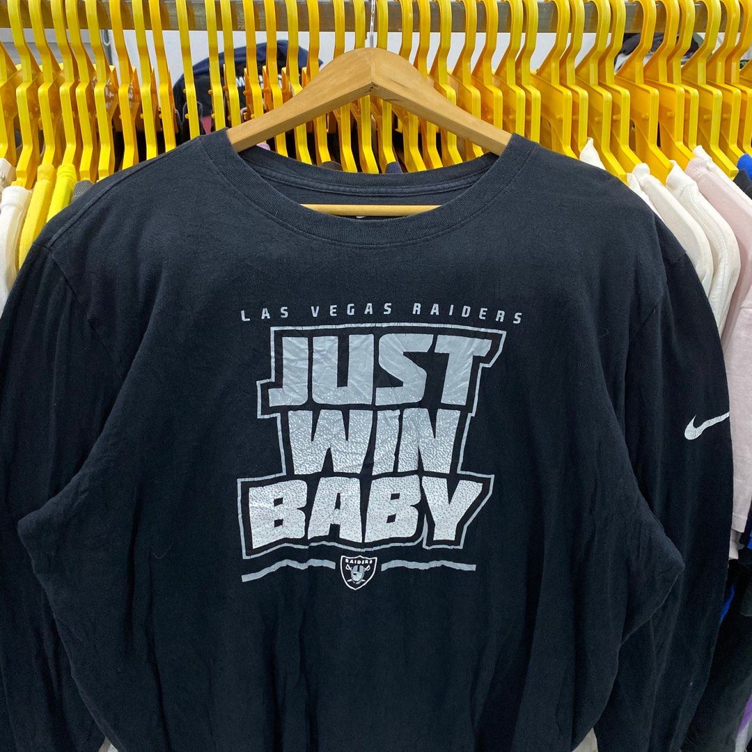 Nike Las Vegas Raiders Just Win Baby LS, Men's Fashion, Tops & Sets ...