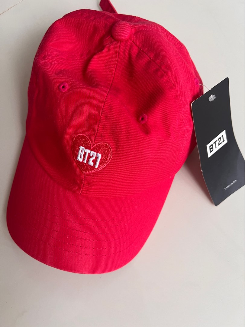 Official BT21 Cap in Fuschia, Hobbies & Toys, Memorabilia ...