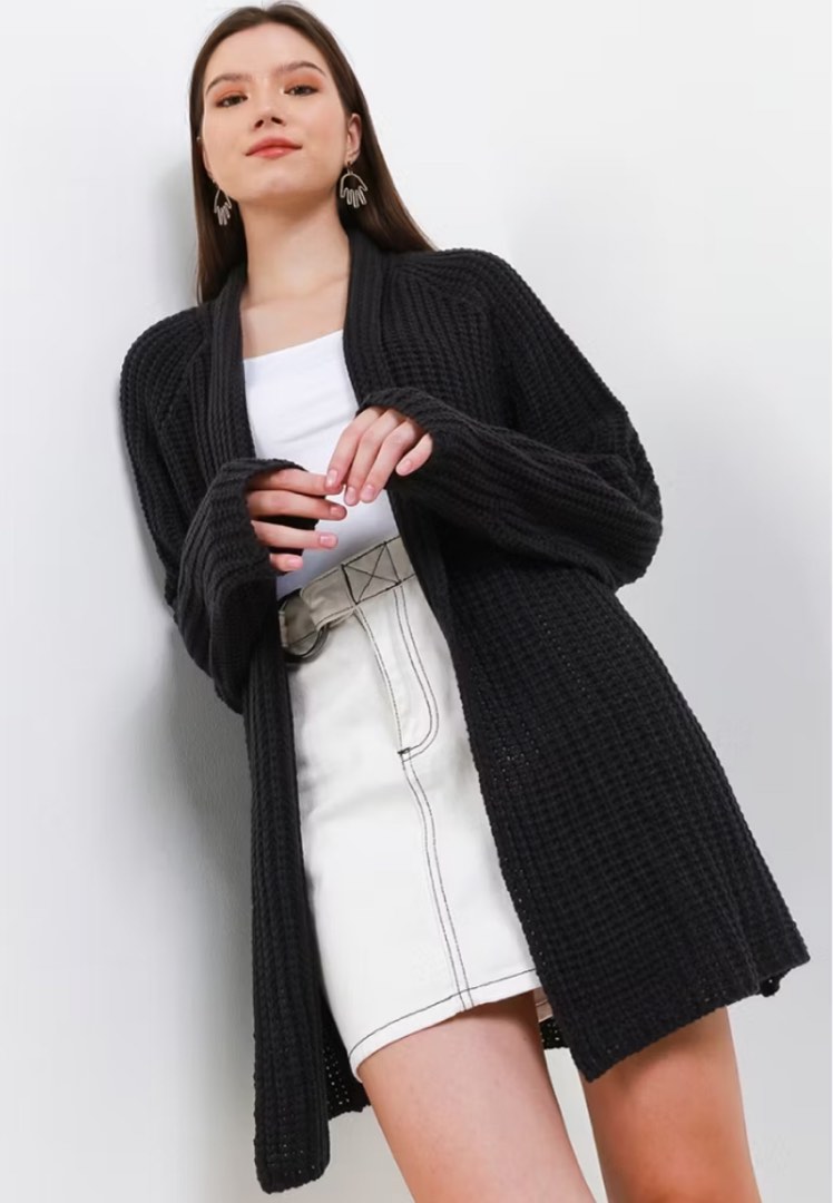 PEPONI Cardigan Rajut Knit Knitted Rajutan Oversize Panjang Premium ...