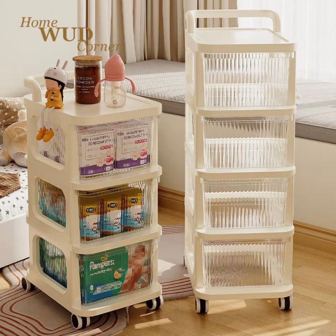Plastic Storage Drawers | Clear Stackable Bins | Rolling Storage Cart | Multi-Purpose Storage ...