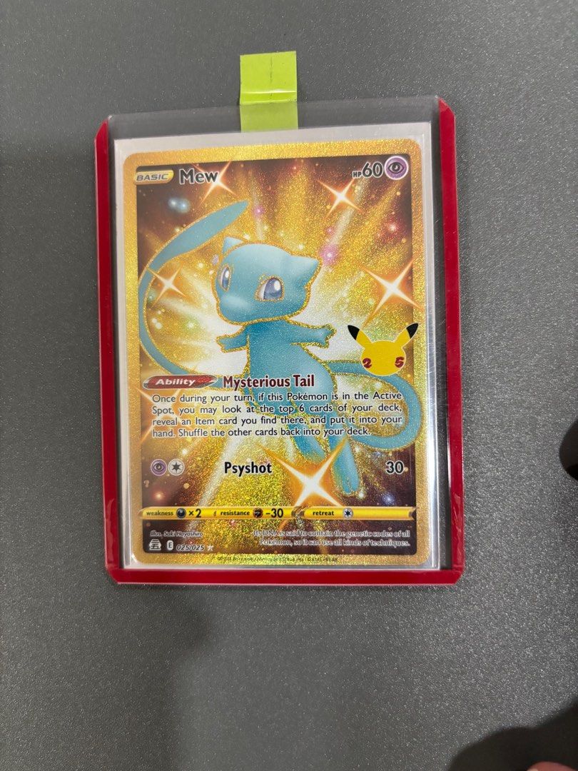 Pokemon 25th Anniversary Celebrations! Mew gold, charizard base set ...