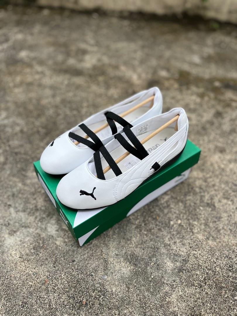PUMA SPEEDCAT BALLET WHITE ORIGINAL, Fesyen Wanita, Sepatu di Carousell