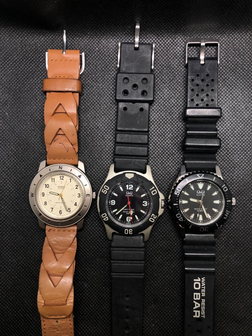 Q&Q / Casio Quartz & Solar Japan Mens Vintage Watch, Men's Fashion ...