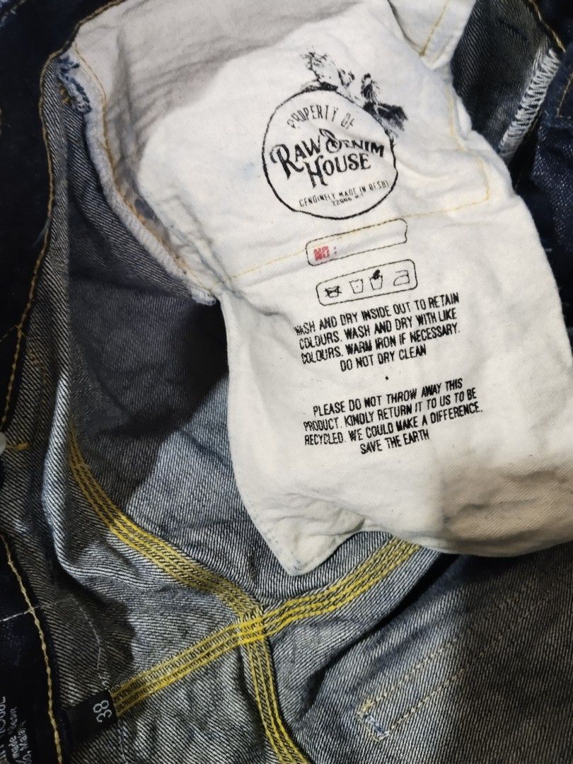 Raw denim house made in besut RM 350, Men's Fashion, Bottoms, Jeans on ...