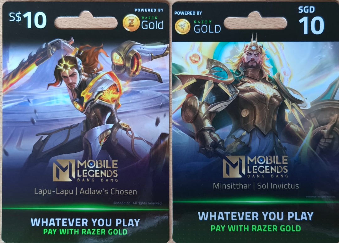 Razer Gold - MLBB giftcard (2 pcs of $10 value), Video Gaming, Gaming ...
