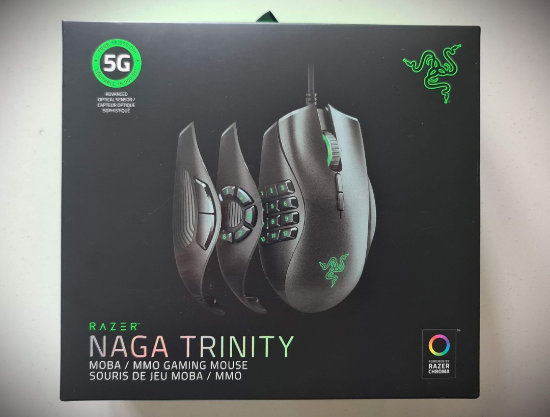 Razer Naga Trinity 16000dpi RGB Chroma Wired Gaming Mouse (Full Box Set ...
