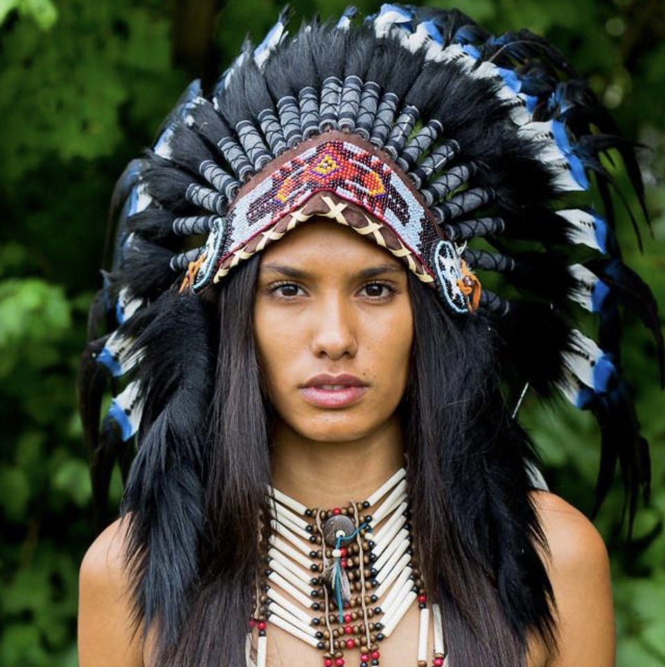 Red Indian Headdress 75cm, Hobbies & Toys, Stationery & Craft, Handmade ...