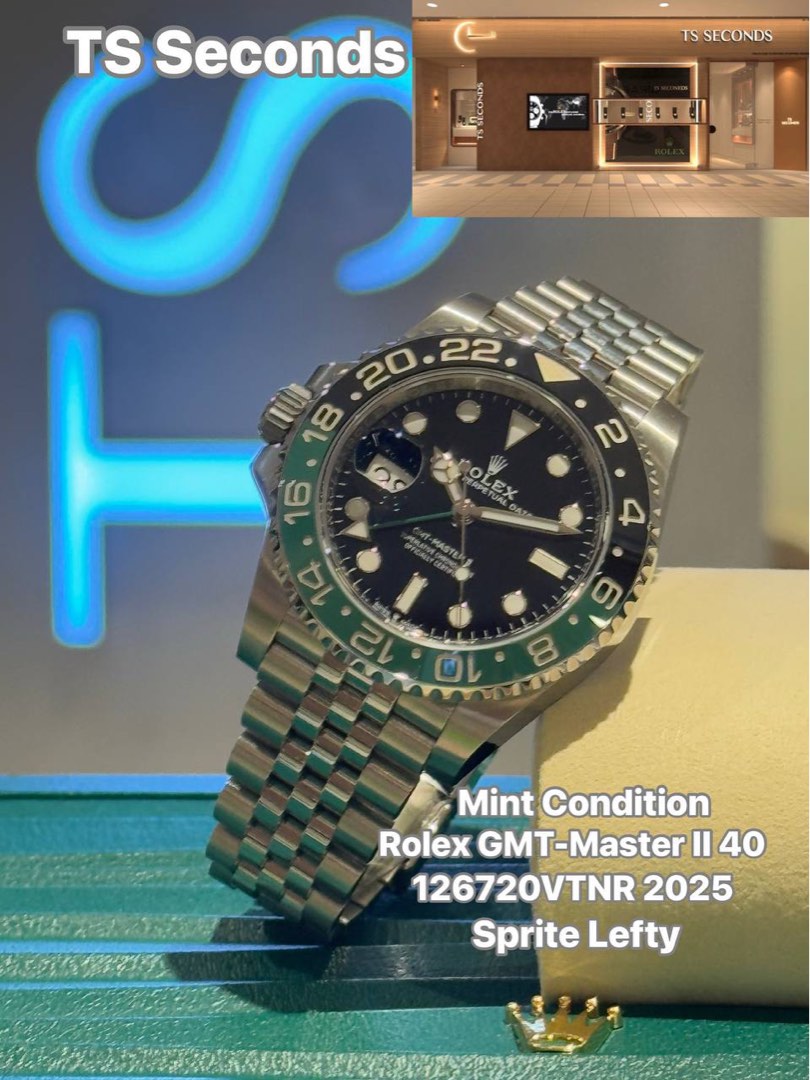 Rolex GMT-Master II 40 Sprite Jubilee Lefty 126720VTNR 2025/1, Luxury ...