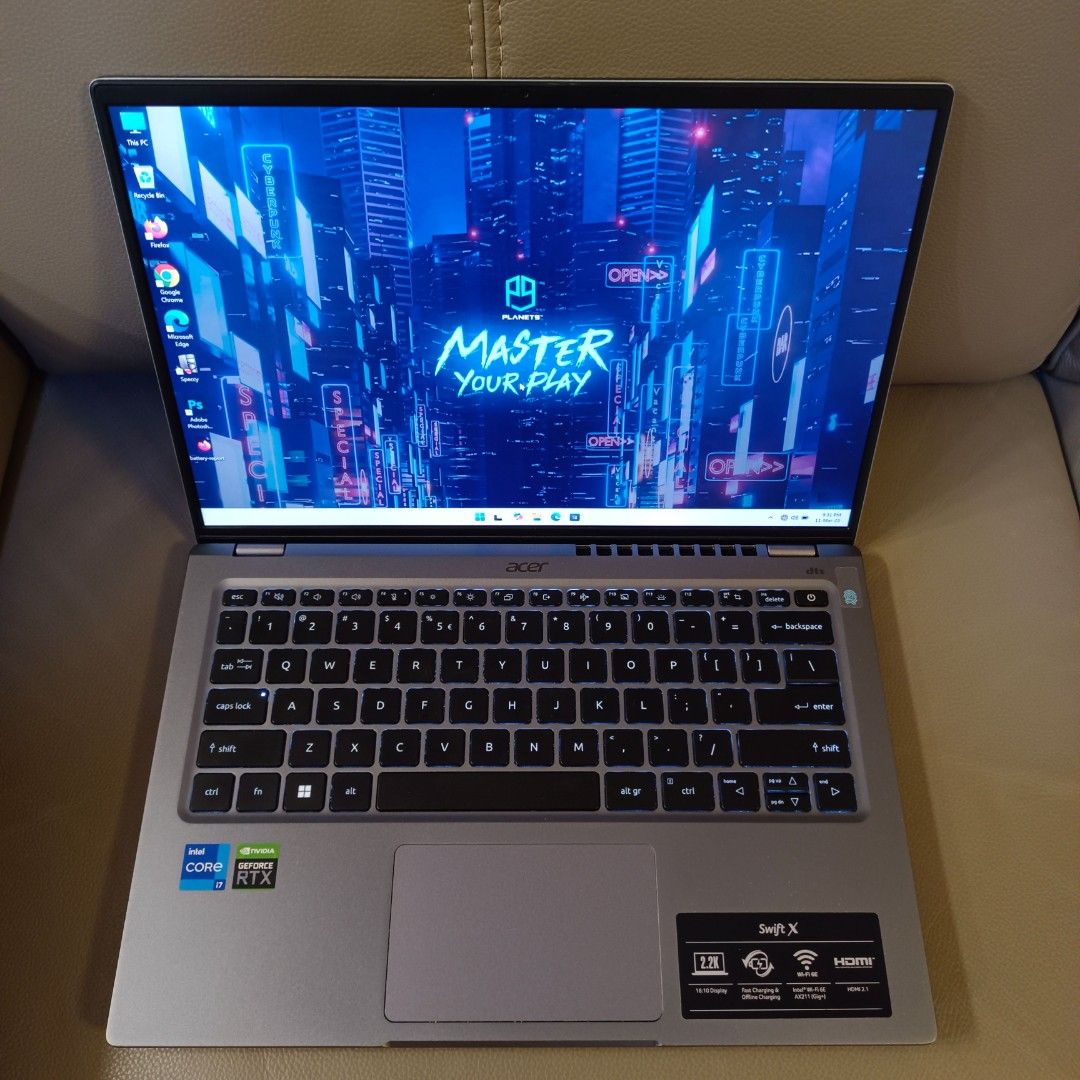 RTX3050 i7-1260P 16GB 512GB SSD 14" 2.2K IPS Acer Swift X SFX14-51G Laptop, Computers & Tech ...