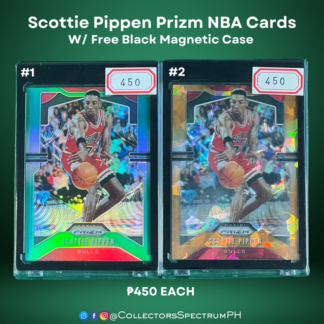 Scottie Pippen Prizm NBA Cards W/ Free Black Magnetic Case, Hobbies ...