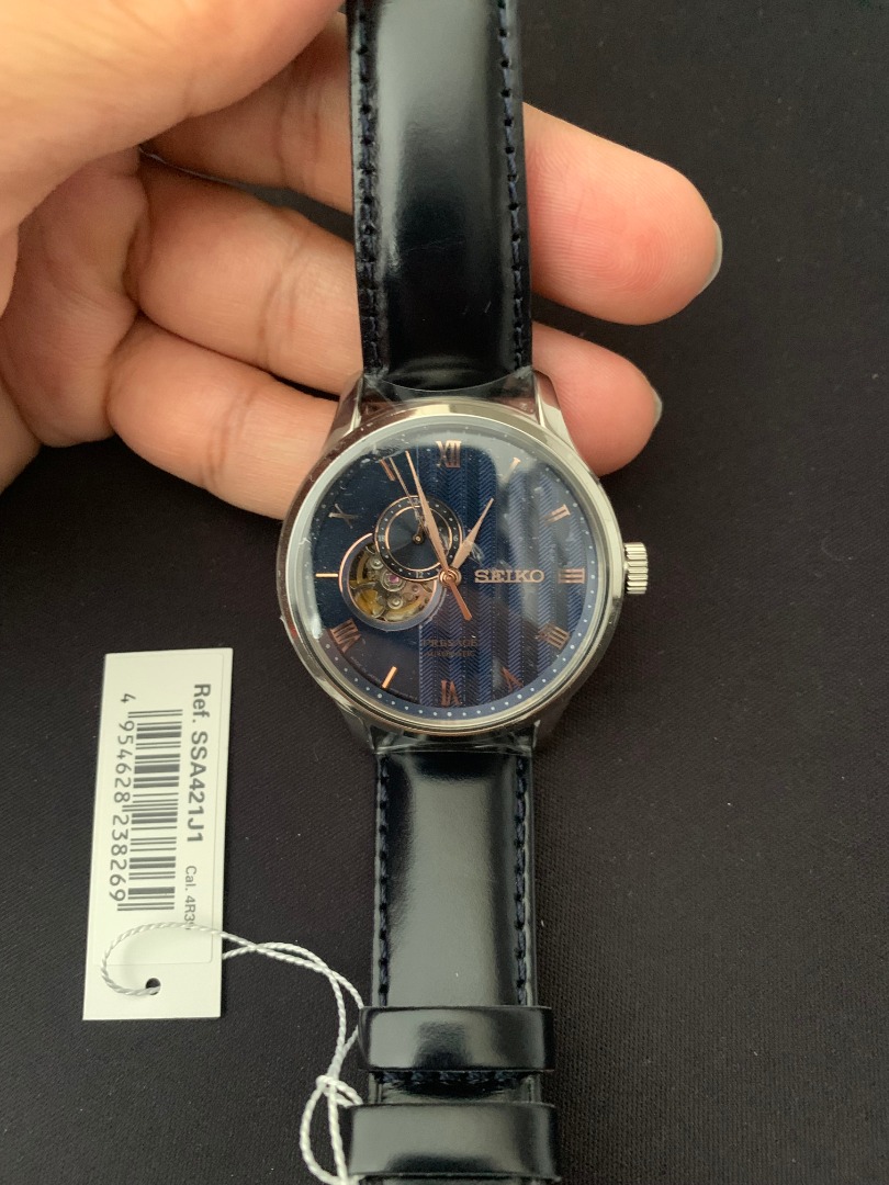 SEIKO PRESAGE "SAKURA BY NIGHT OPEN HEART" - SSA421J1, Men's Fashion ...