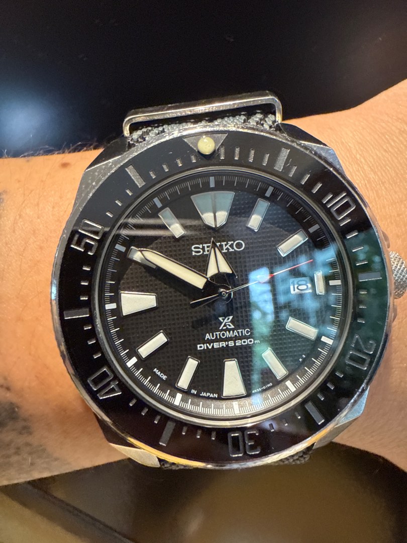 Seiko Prospex Waffle dial Samurai Automatic with Nato Strap Modded ...
