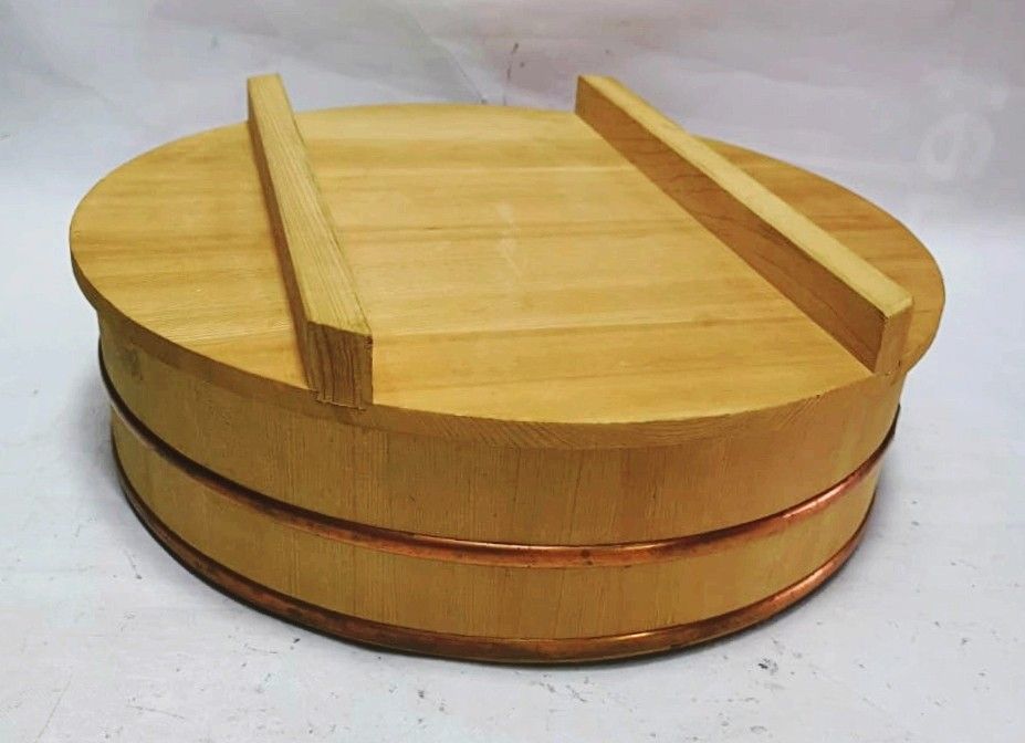 SHIMIZUMOKUZAI Sushi Oke Hangiri Rice Mixing Bowl Wooden Kiso Made in Japan, Hobbies & Toys ...