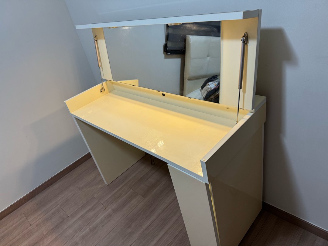 Study Table with Mirror, Furniture & Home Living, Furniture, Tables ...