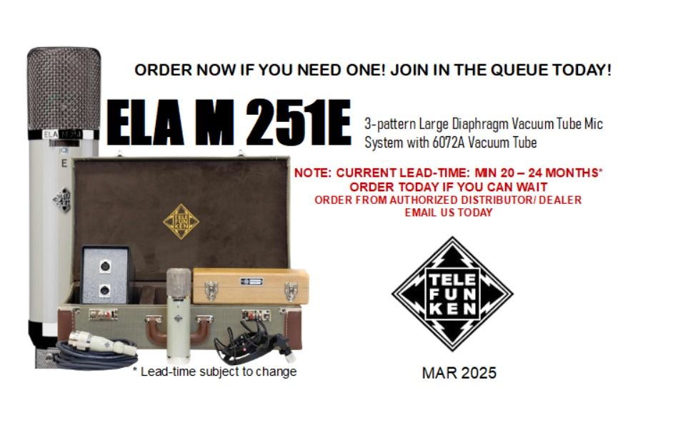 Telefunken-Elektroakustik ELA M 251E Diamond series Multi-pattern Large ...