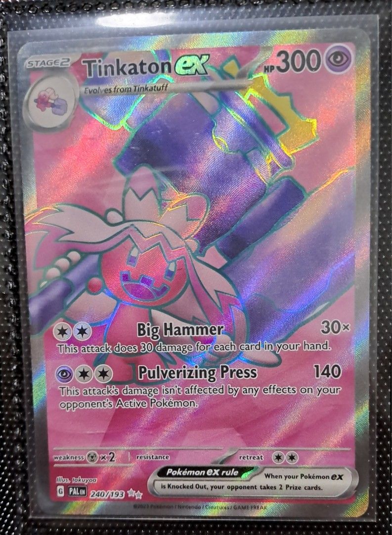 Tinkaton EX Full Art Paldea Evolved Pokemon Pokémon Card, Hobbies ...