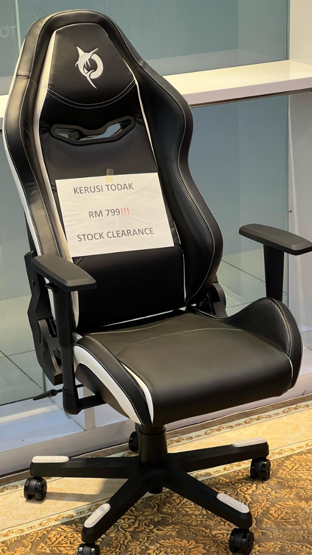 Todak Alpha Gaming Chair (WHITE), Furniture & Home Living, Furniture ...