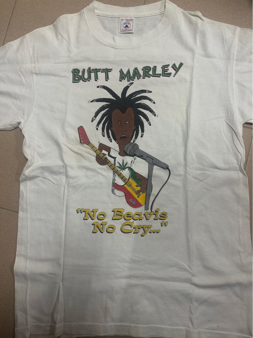 VINTAGE BUTT MARLEY BEAVIS AND BUTTHEAD BOOTLEG SHIRT SZ. XL REGGAE ...