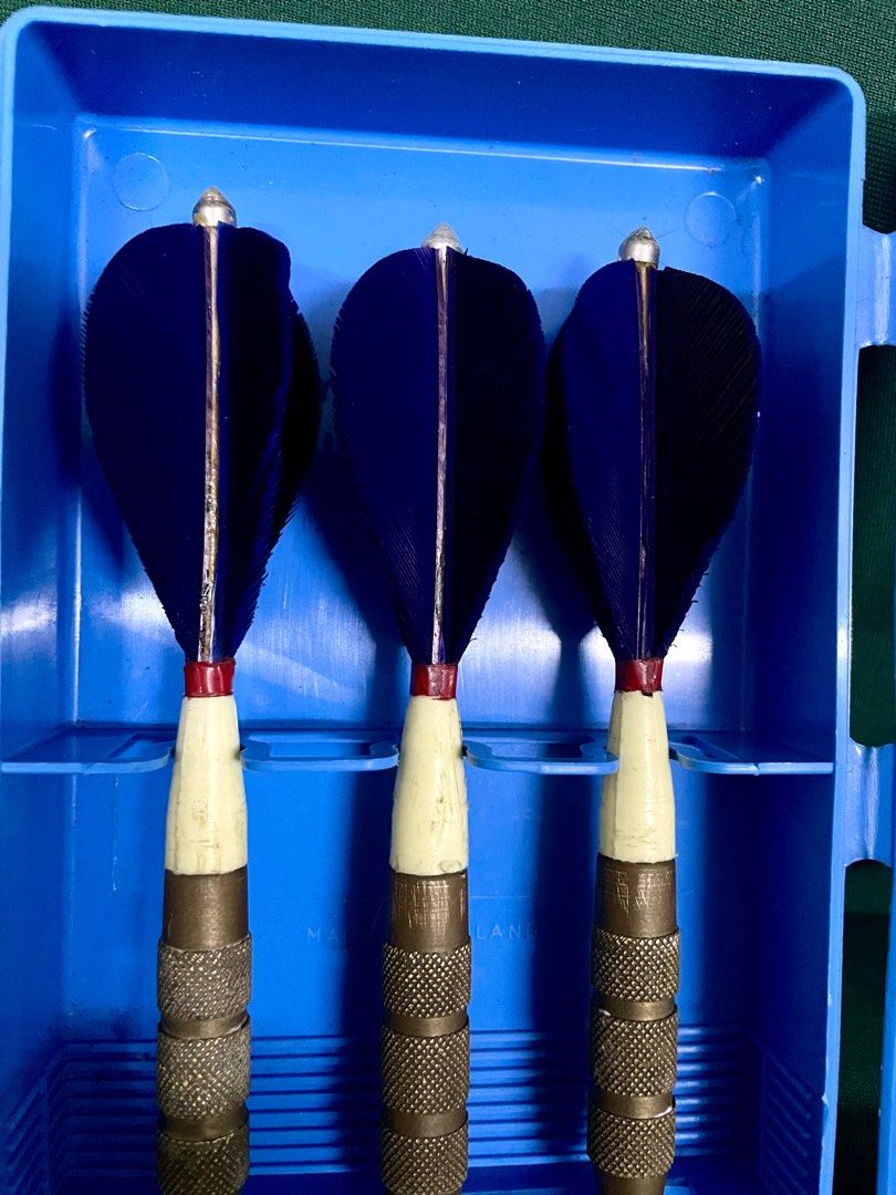 Vintage England Glyda Solid Brass 3 Pcs Darts in Plastic Case ...
