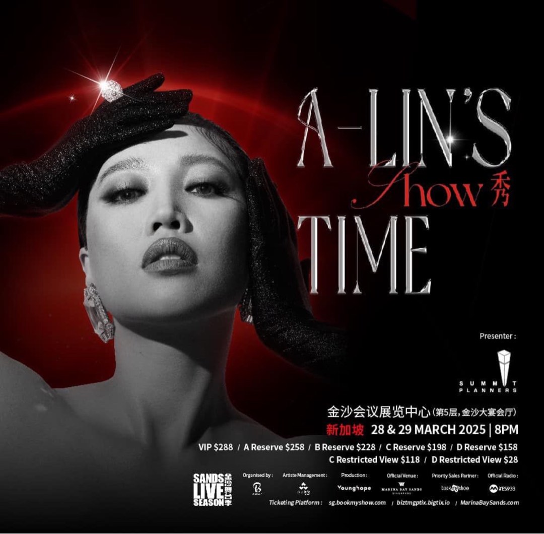 [VIP] A-Lin’s SHOW 秀 TIME 29 Mar 2025, Tickets & Vouchers, Event ...
