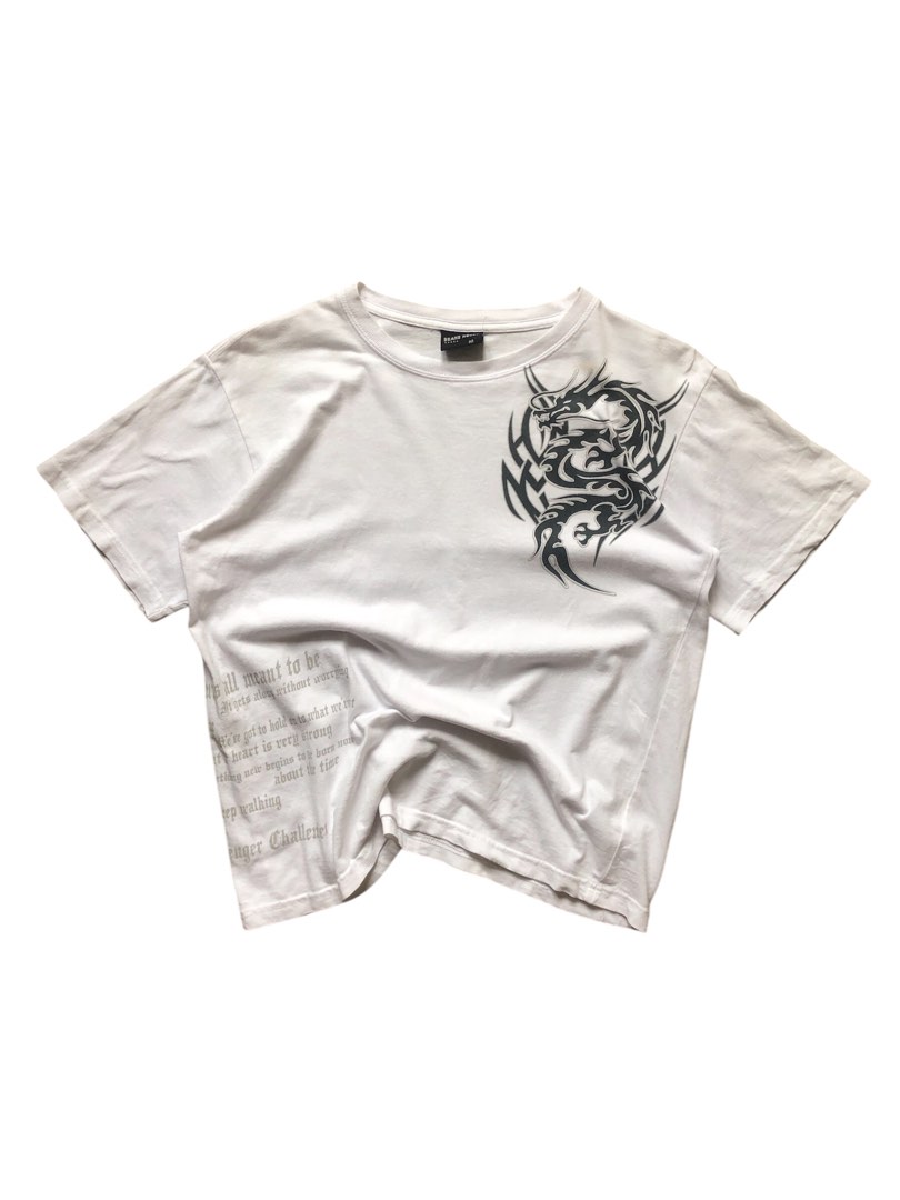 Y2k Dragon Boxy Tshirt, Men's Fashion, Activewear on Carousell