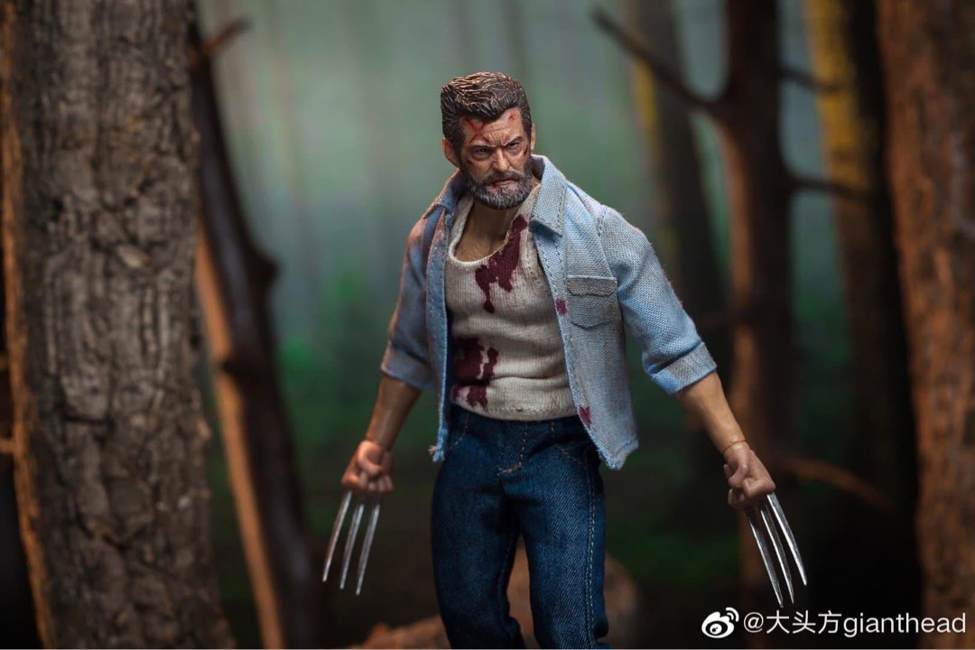 [已絕版]方大頭 1/12 nota studio 狼人 wolverine logan 戰損版 (mezco), 興趣及遊戲, 玩具 ...