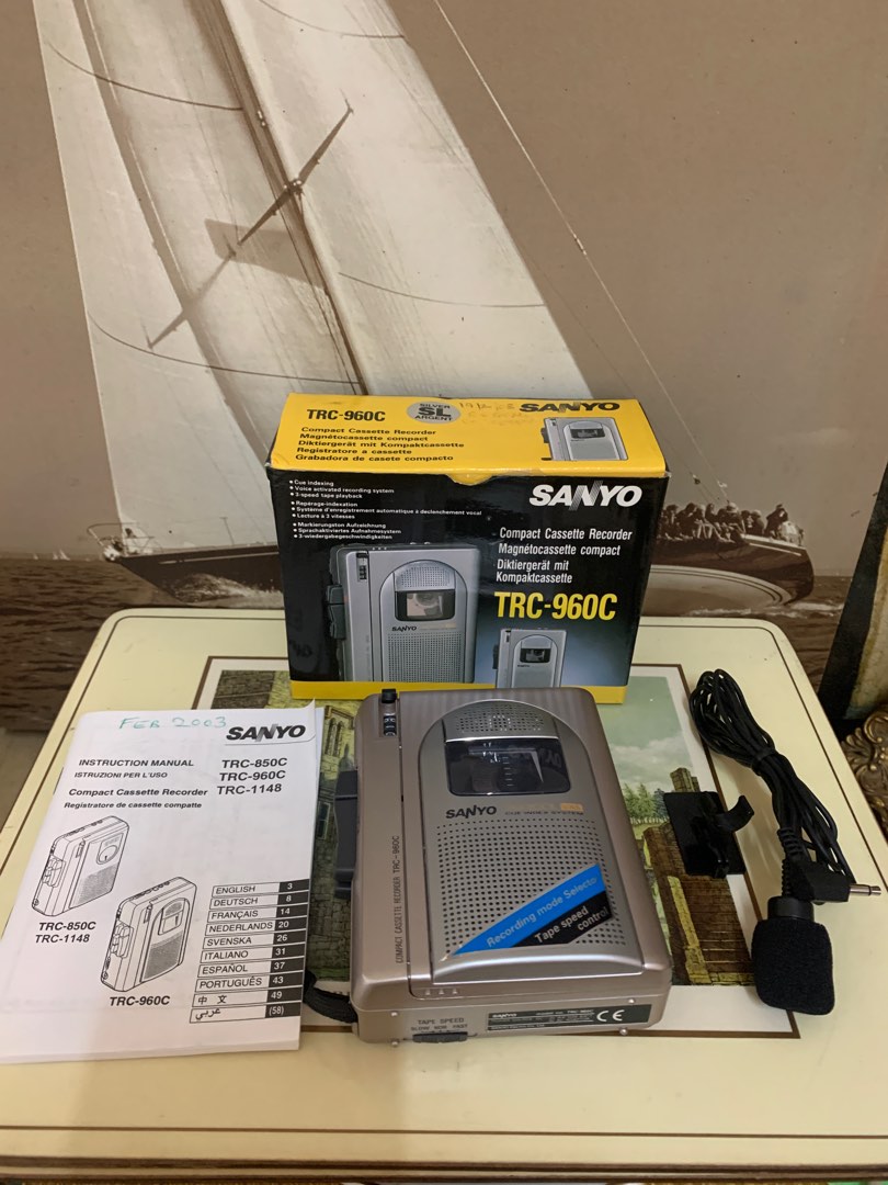 Vintage Sanyo TRC-960C Talk-Book Standard Cassette Recorder | Dictator ...