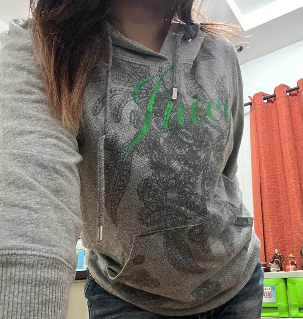 AUTHENTIC Grey Juicy Couture Long Sleeves Grunge Punk Rock Sweater Y2K ...